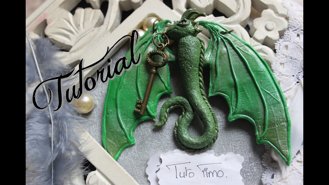 [♥ Tuto Fimo : Plastron Dragon ♥] ~ [♥ Polymer Clay Tutorial : dragon ...