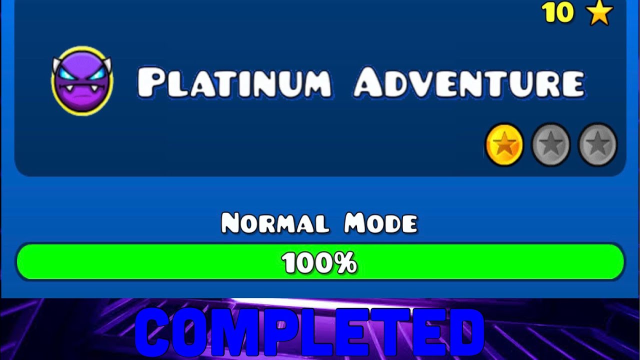 Geometry Dash || Platinum Adventure 100% Completed (No Commentary ...