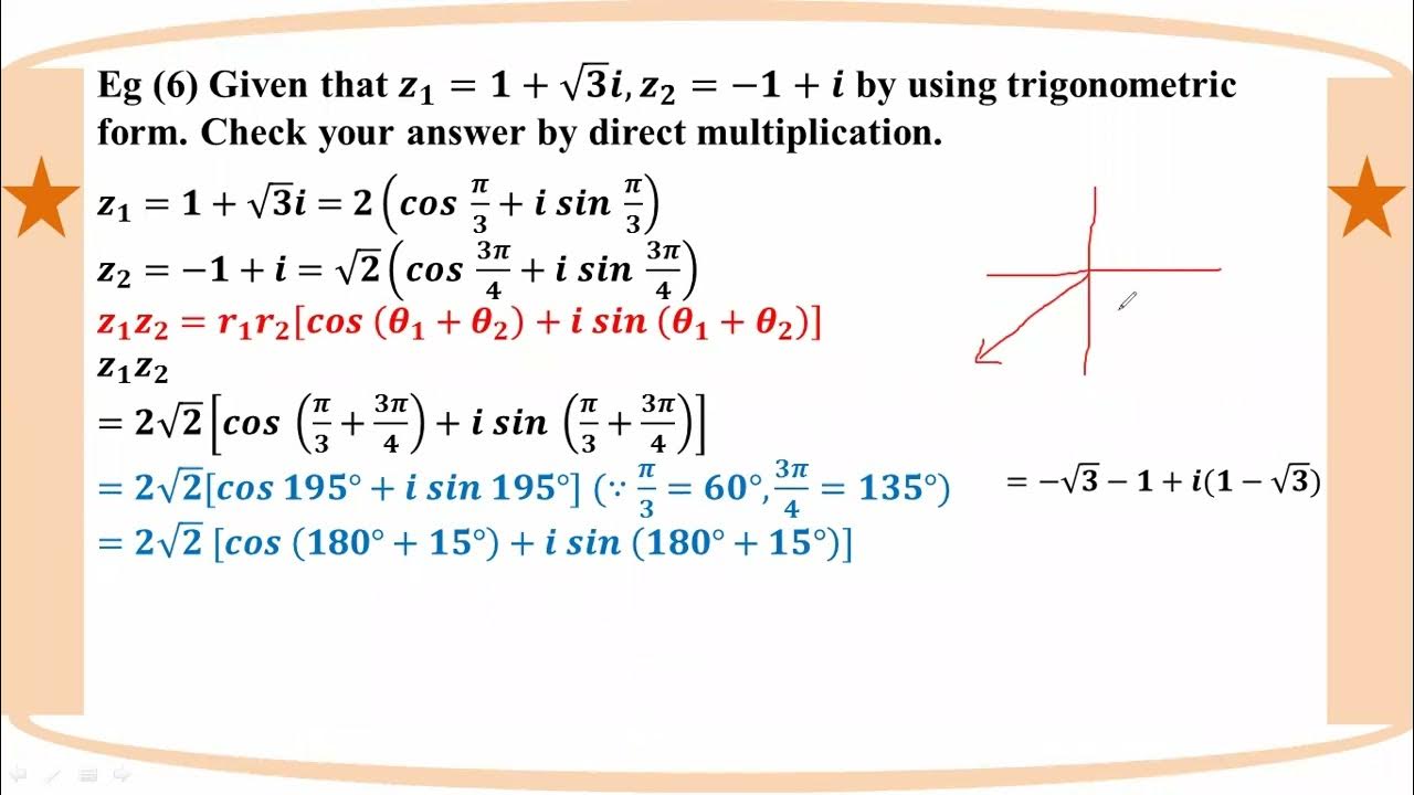 # Grade 12 Math (ch 1) Product in Trigonometric Form - YouTube