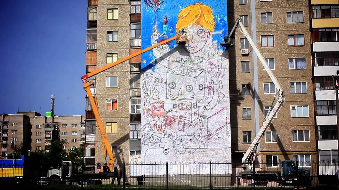 Mural graffiti in Salavat (Russia) - YouTube