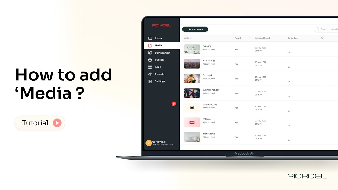 Adding Media Files & Content in Pickcel Digital Signage | How to Add ...