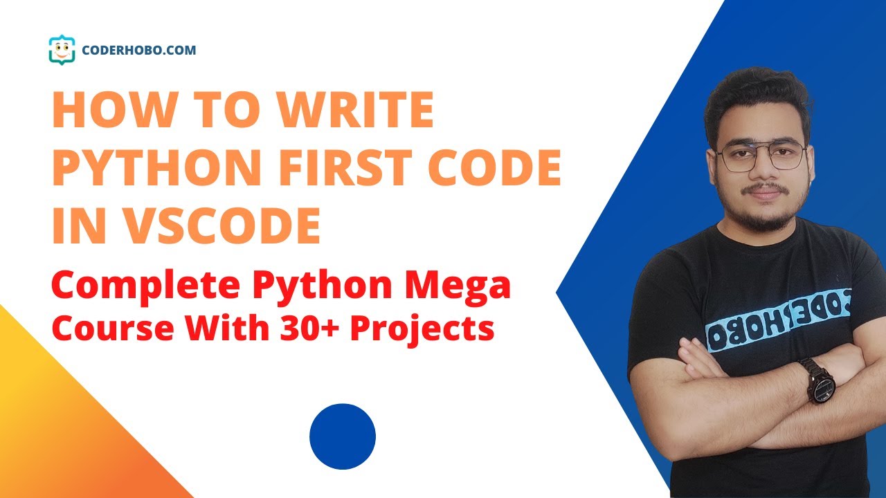 How to Write Python First Code in Vs code. CoderHobo - YouTube