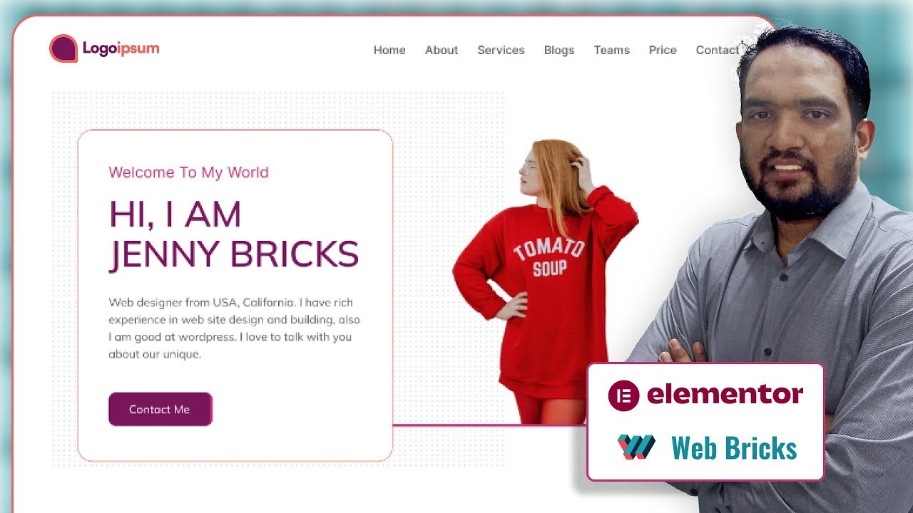 Create a Professional Portfolio Website with Elementor & Web Bricks in Just 1 Hour | FREE - YouTube