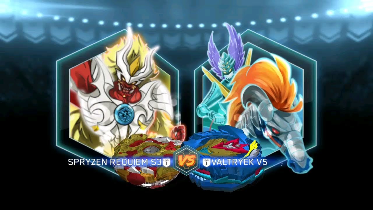 BeyBlade Burst App Spryzen Requiem Vs Cho-Z Valkyrie - YouTube