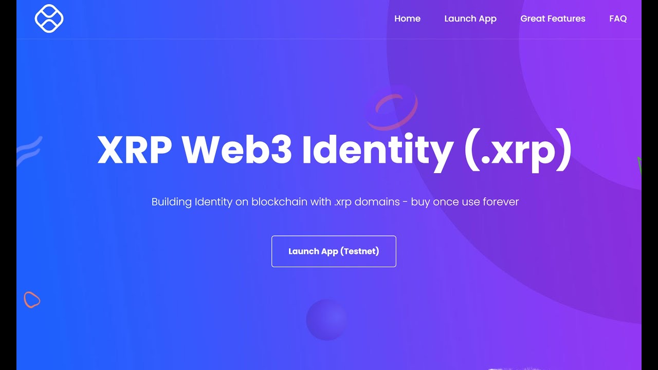 XRP Web3 Identity (.xrp). Building Identity on blockchain with .xrp domains - xrpdomains.xyz ...