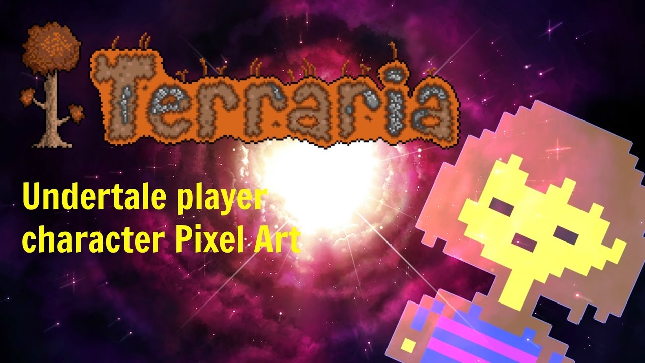 Terraria: Undertale Frisk character Pixel Art (1080p60) - YouTube