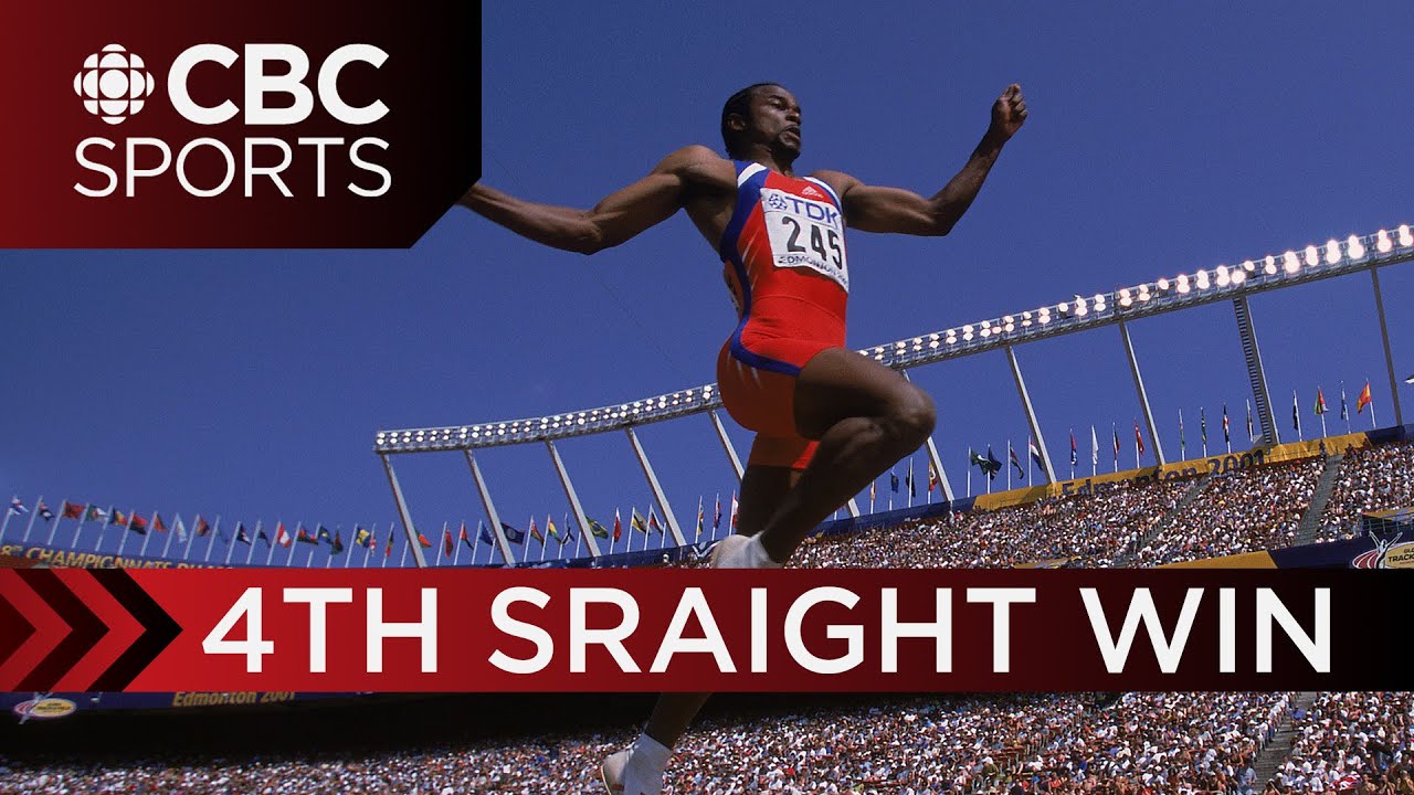 Cuba’s Ivan Pedroso’s scores his 4th consecutive title at 2001 Edmonton ...