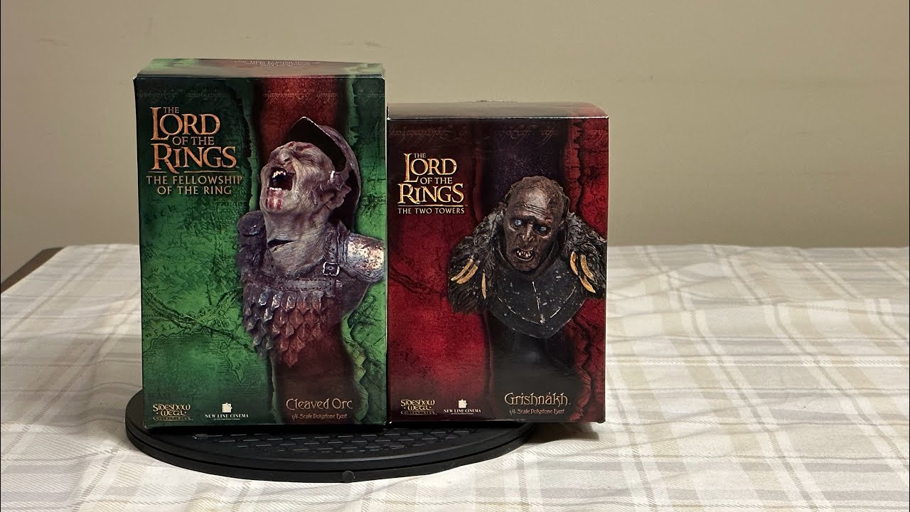Grishnakh and Cleaved Orc busts by Sideshow Weta Unboxing and Review ...