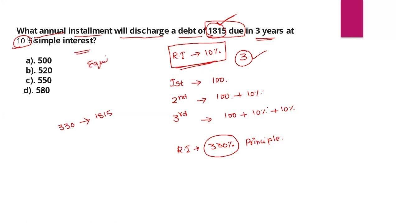 finding installments of simple and compound interest with out formula ...