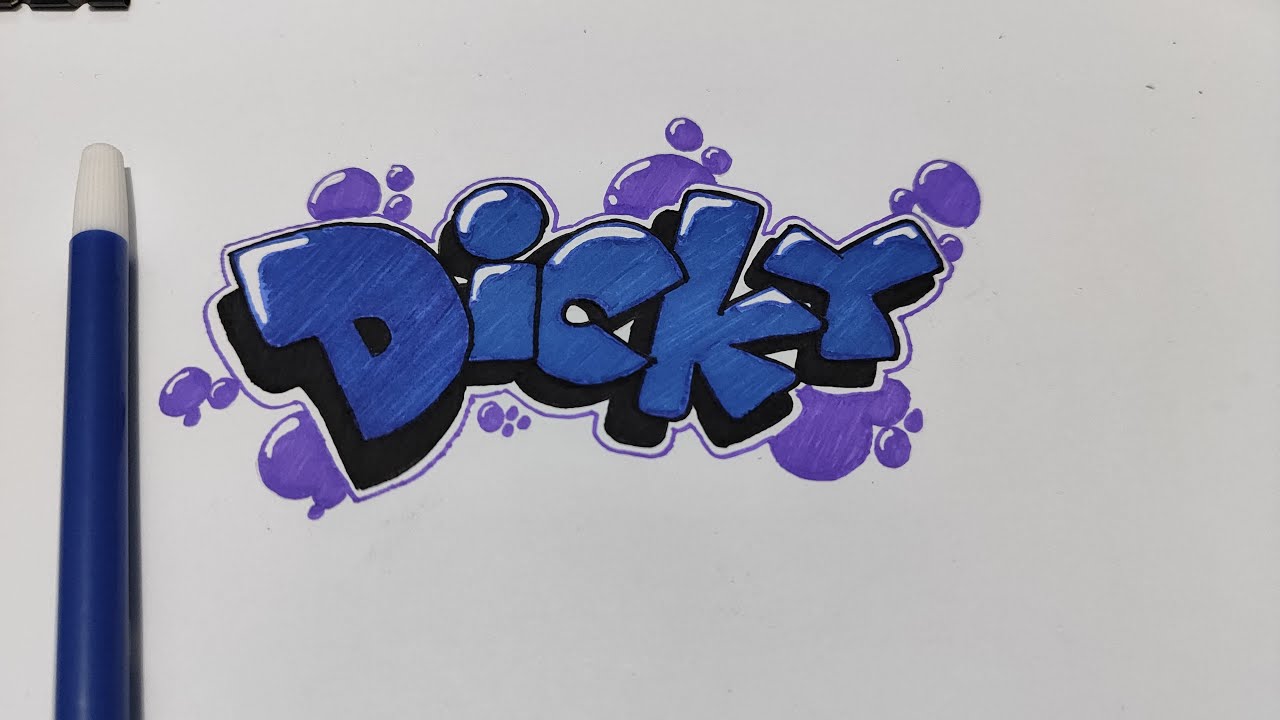 Graffiti Kertas "Dicky" | Togenkge - YouTube