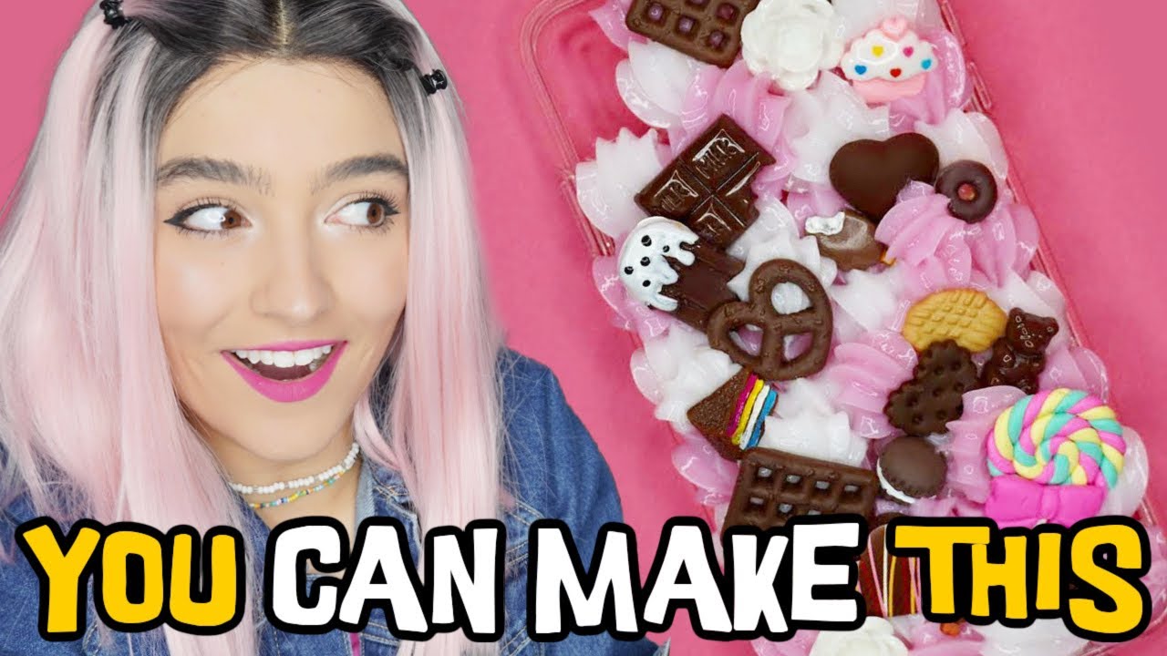 Make YOUR FIRST DIY Decoden Phone Case with Supplies from AMAZON - YouTube