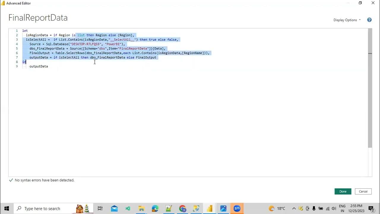 Dynamically Pass parameters in Direct Query Mode in PBI Desktop Part 2 in Telugu - YouTube