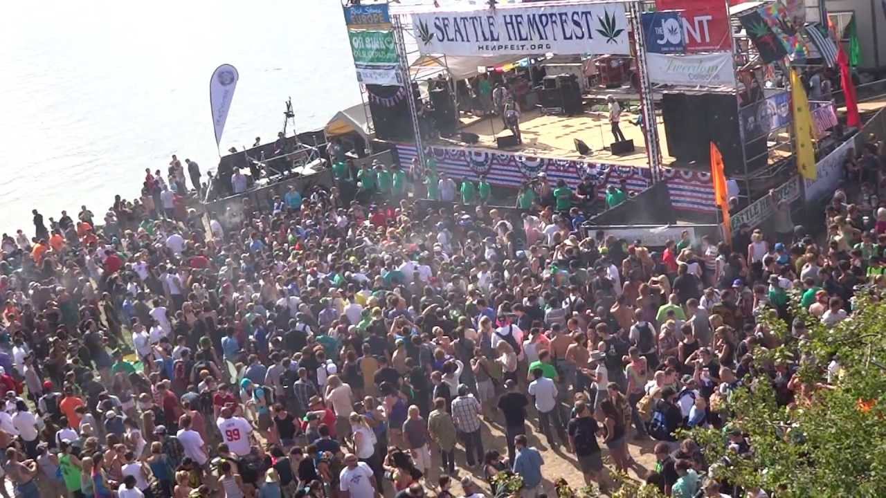 1st Seattle Hempfest With Legalized Marijuana 2013 420 Video - YouTube