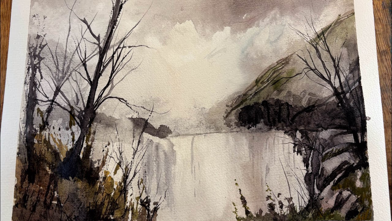 Learn to paint a spontaneous watercolor landscape! - YouTube