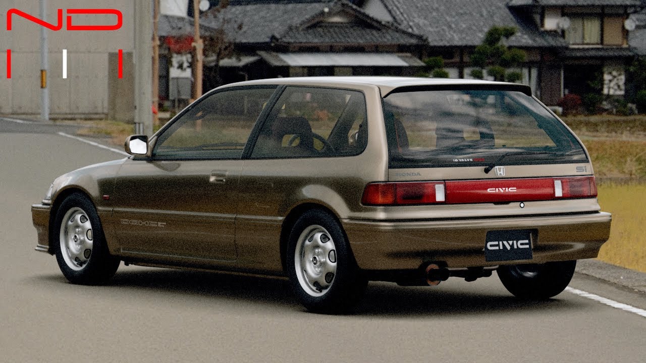 (GT7) Honda Civic Si Extra (EF) '87 - Exterior Exhaust Sounds - YouTube