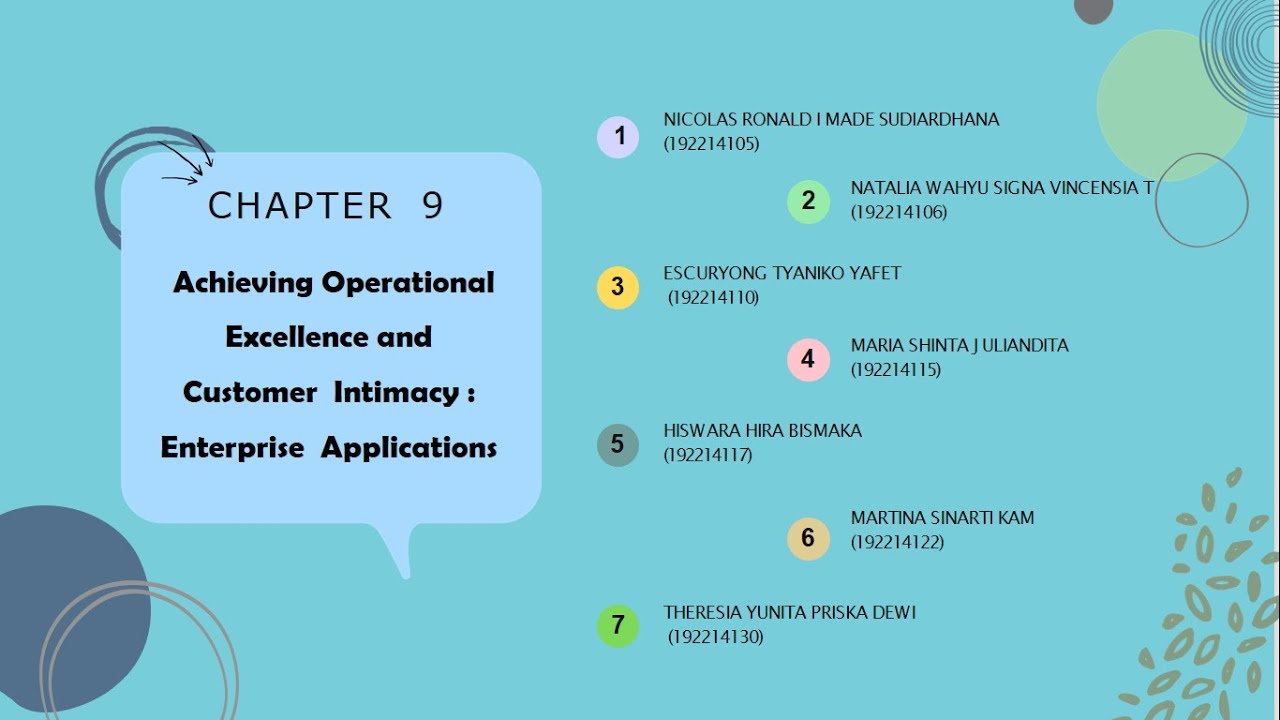 Chapter 9: Achieving Operational Excellence and Customer Intimacy ...