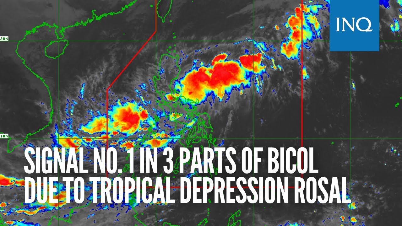 Signal No. 1 in 3 parts of Bicol due to Tropical Depression Rosal - YouTube
