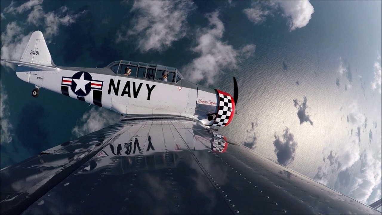 OBX Air Tours: Alex flys in a T6 Texan over the Outer Banks! - YouTube