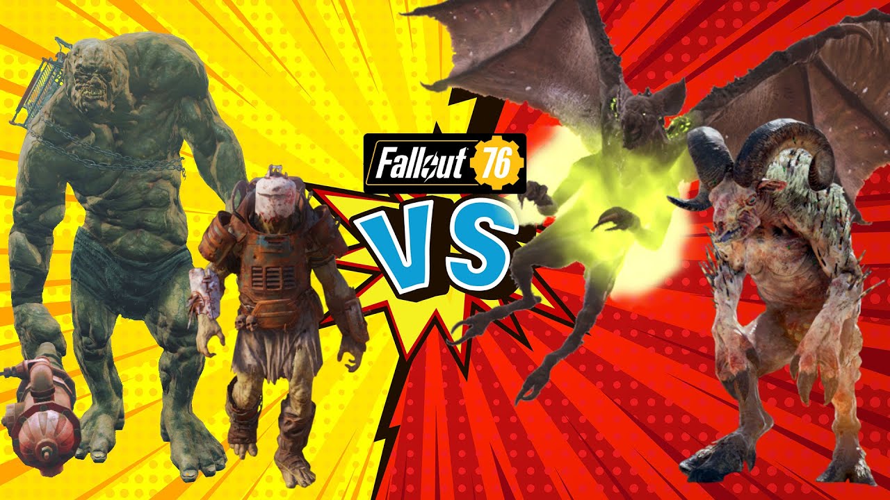 FALLOUT 76: Super Mutant Warlord & Behemoth VS Scorchbeast ...