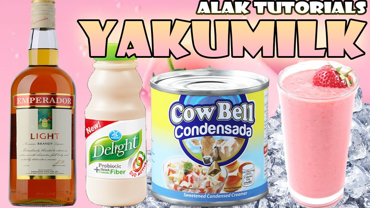 YAKUMILK Emperador MIX! Yakult/Delight & Lychee Tang Pinoy Cocktail ...