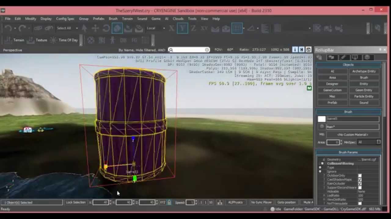 CryEngine 3 - Sandbox - Poradnik - Dodawanie i edycja obiektów - 07 ...