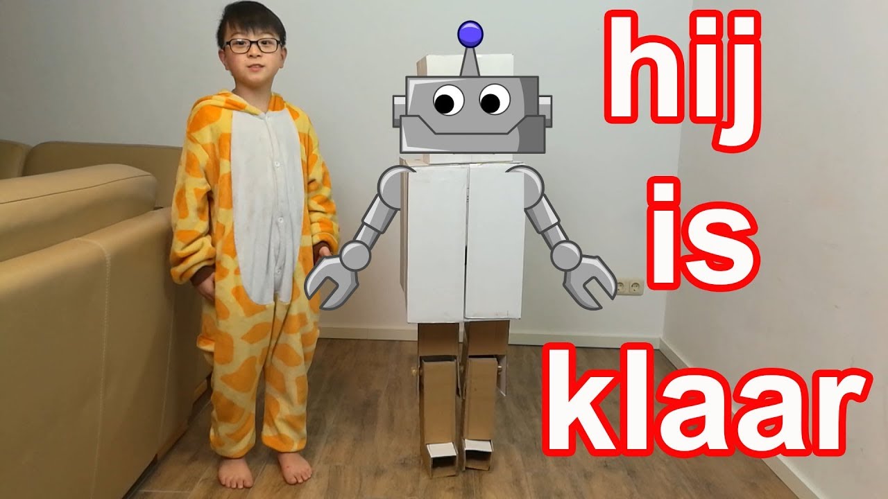 Maak je eigen robot van karton deel 4 - YouTube