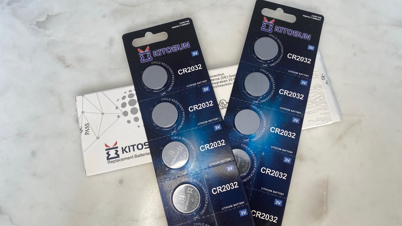 KITOSUN CR2032 Batteries 3V Lithium Cell for Car Key Fob Remote LED ...