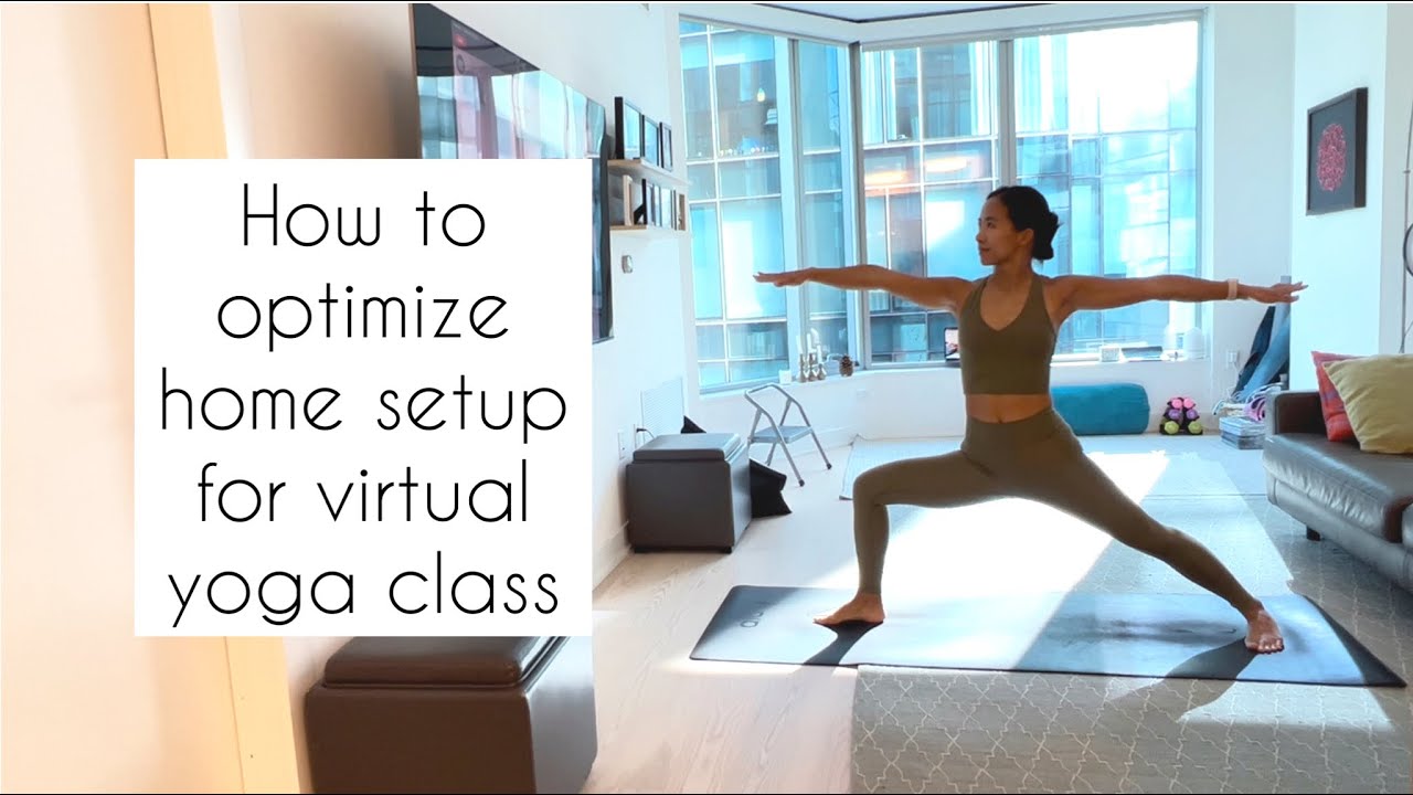 How to set up home studio for virtual yoga class - YouTube