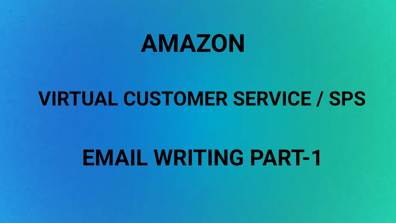 Amazon Email Writing Test For VCS SPS Amazon Email Writing Question amazon-email-writing-test-for-vcs-sps-amazon-email-writing-question