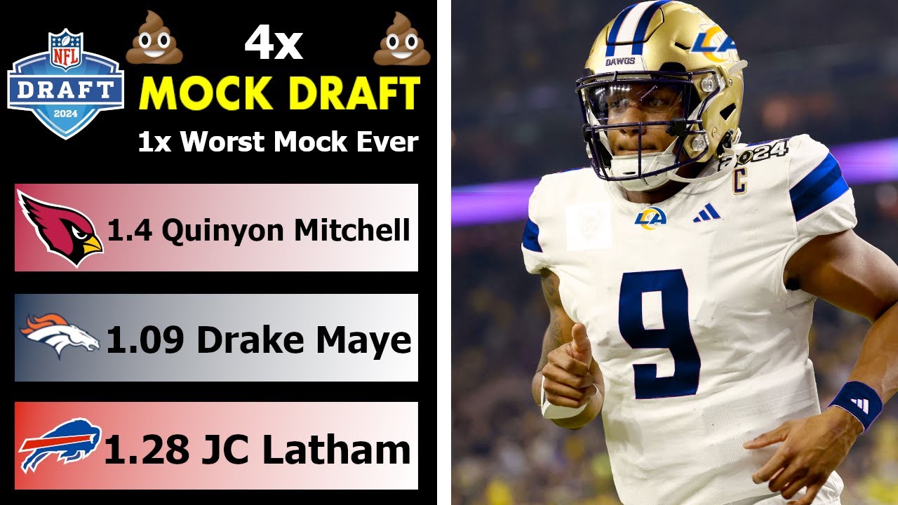 2024 NFL Mock Draft | 4 Drafts - 1 is the Worst Mock Ever - YouTube