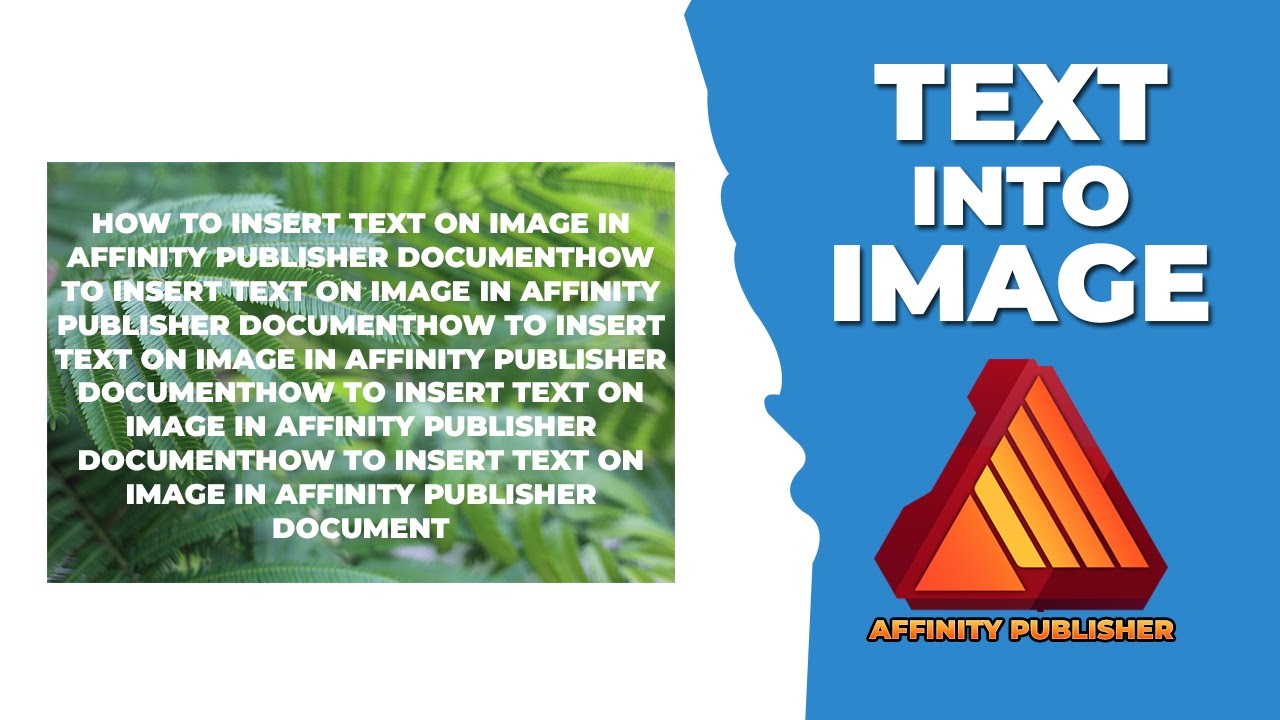 How To Insert Text On Image In Affinity Publisher Document YouTube How To Insert Text On Image In Affinity Publisher Document YouTube