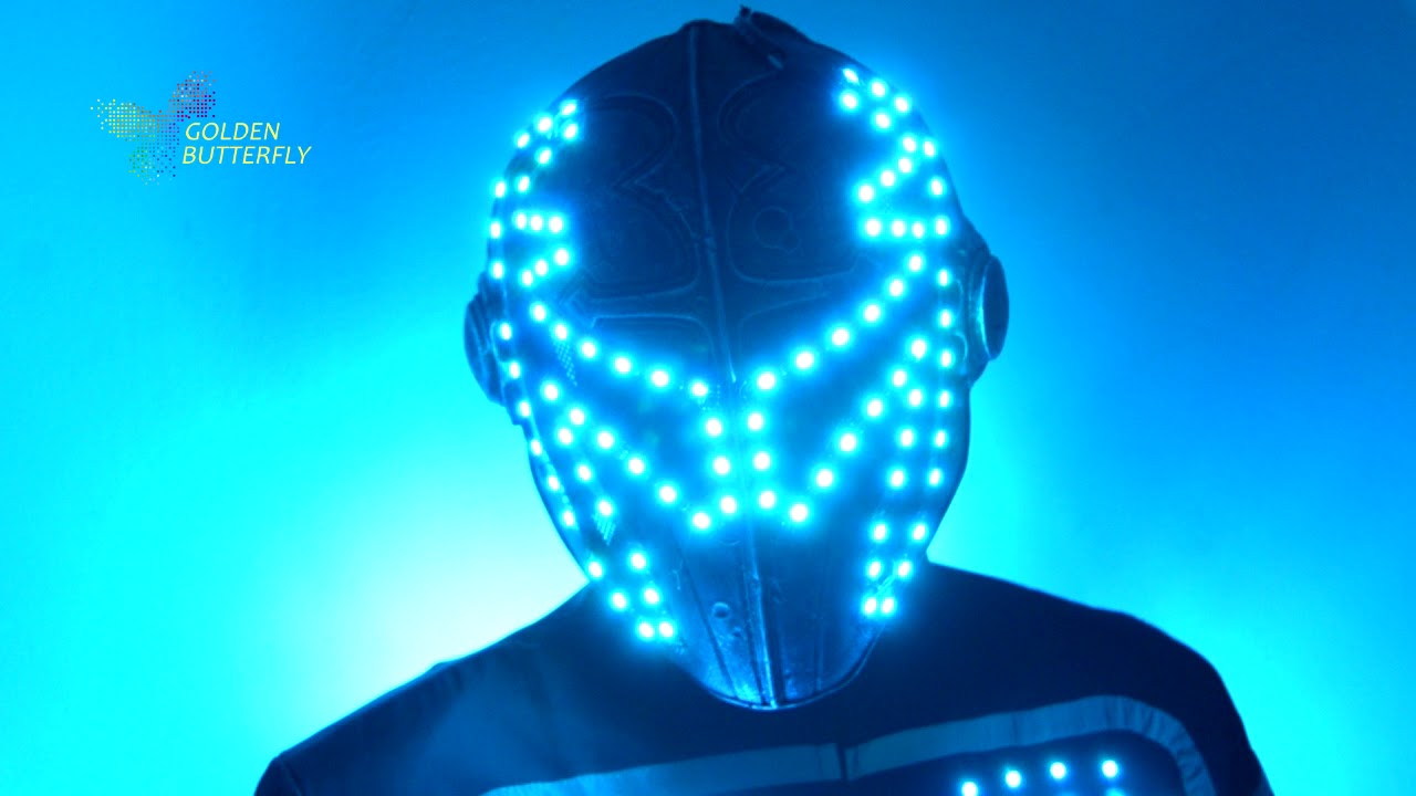 JHD M0004-Led Masks Halloween Mask colorful color bright light helmet ...