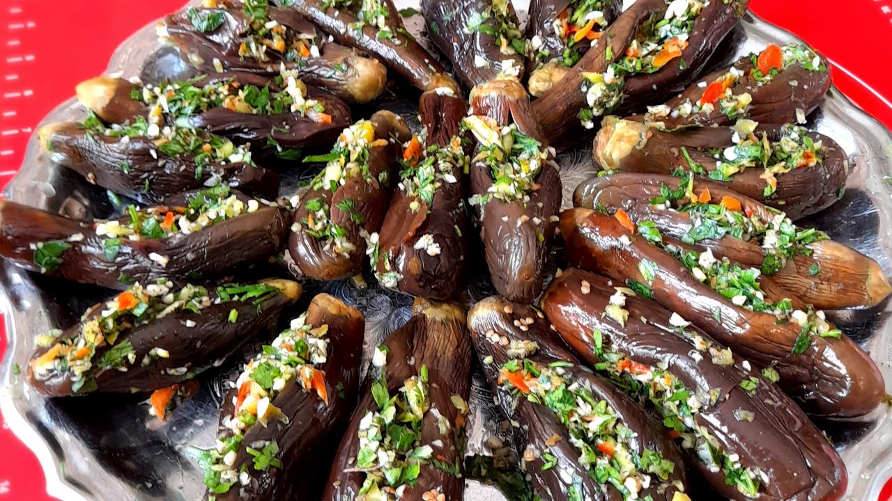 BADIMCAN TURŞUSUNUN HAZIRLANMASI.İÇİ DOLDURULMUŞ SİRKƏBADIMCAN TURŞUSU ...