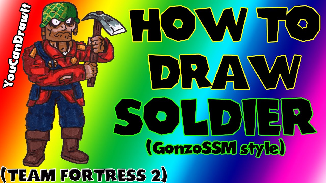 How To Draw Soldier from Team Fortress 2 YouCanDrawIt ツ 1080p HD ...