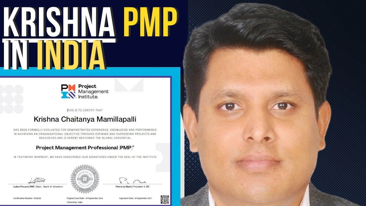 Kirshna Cleared PMP from India with all above target in 2024 - YouTube