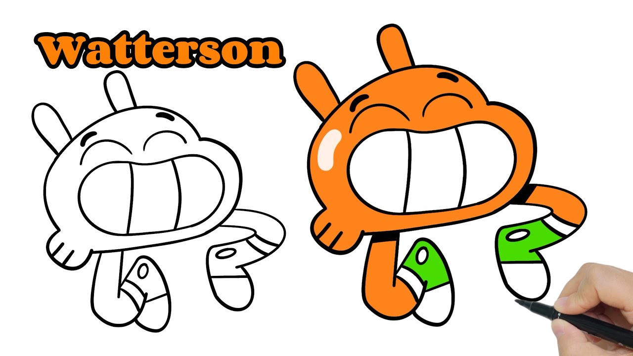 How to Draw Darwin Watterson from The Amazing World of Gumball Step by ...