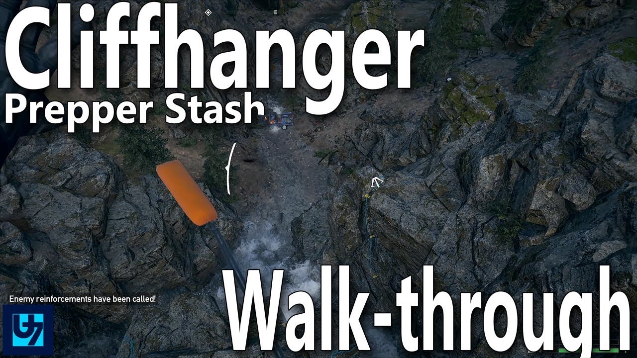 Far Cry 5 - Cliffhanger Prepper Stash Walk-through, Ozhigwan Falls ...