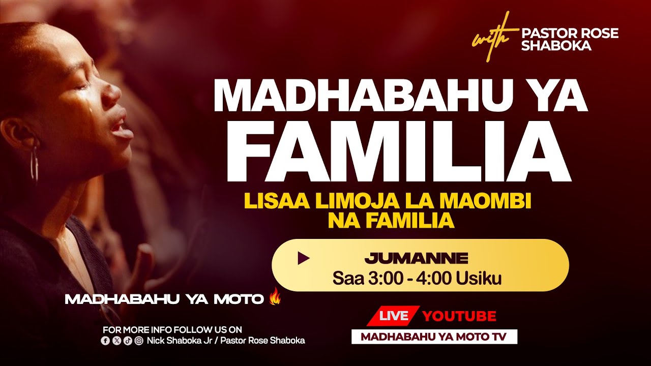 MADHABAHU YA FAMILIA - 6TH AUGUST 2024 - YouTube