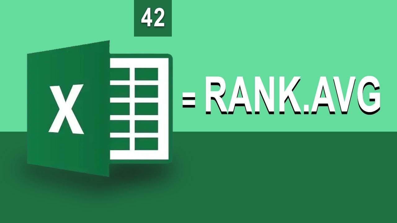 How to use Rank AVG Funciton In Office Excel. - YouTube