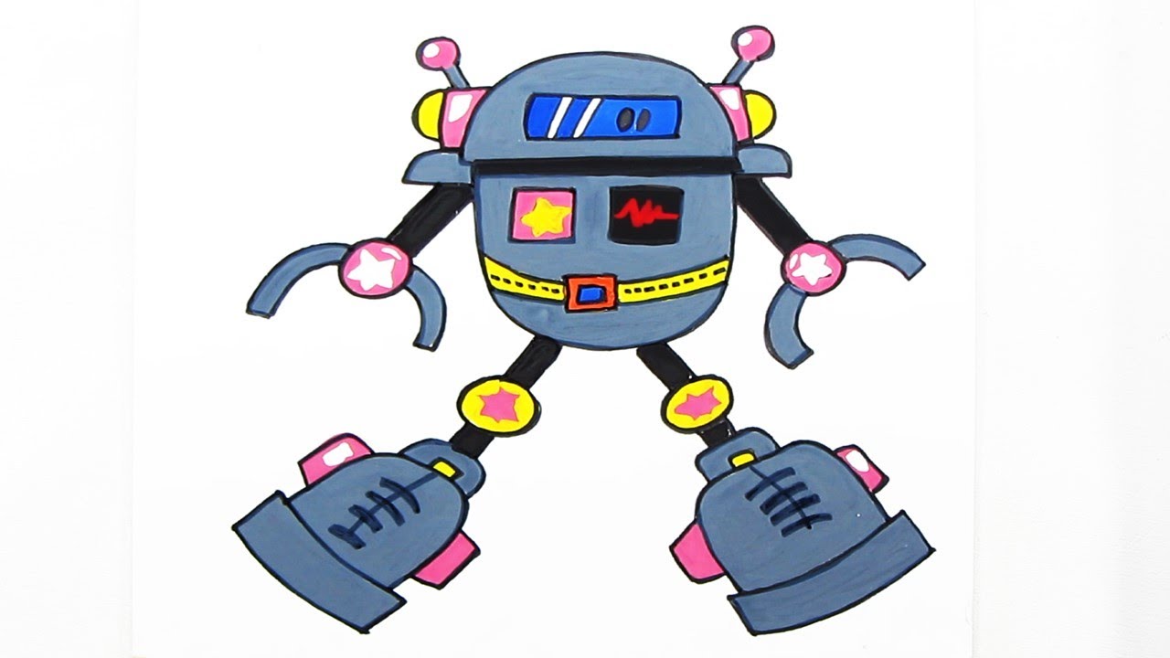 How To Draw Robot / Comment dessiner un robot / Cómo dibujar robots ...