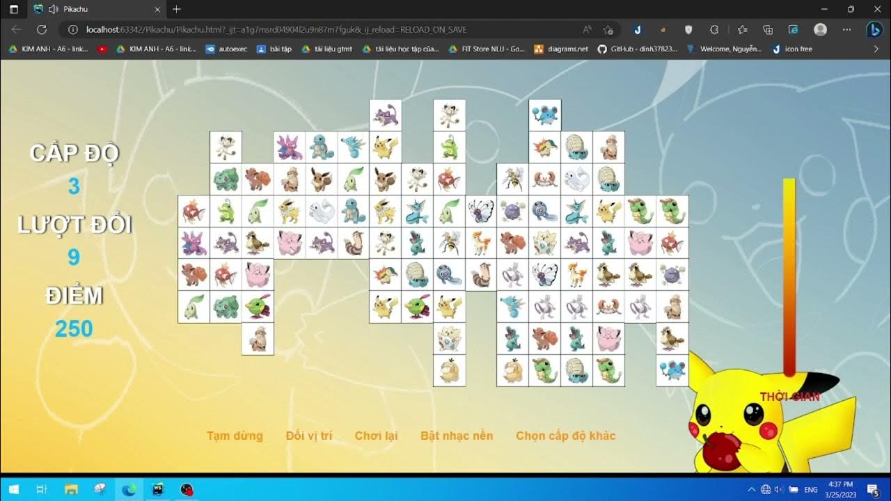Demo Game Pikachu Htmlcssjs Youtube