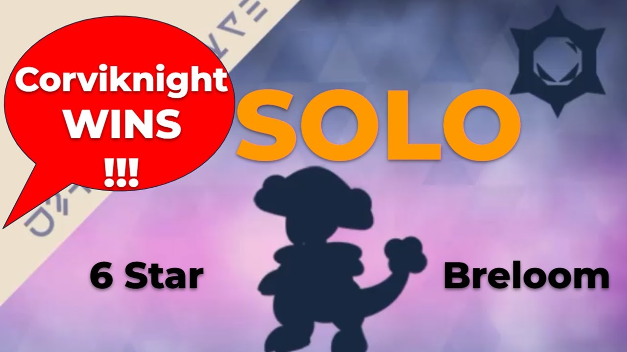 How to SOLO 6 star Breloom Rock Tera Type - Corviknight - Pokemon ...