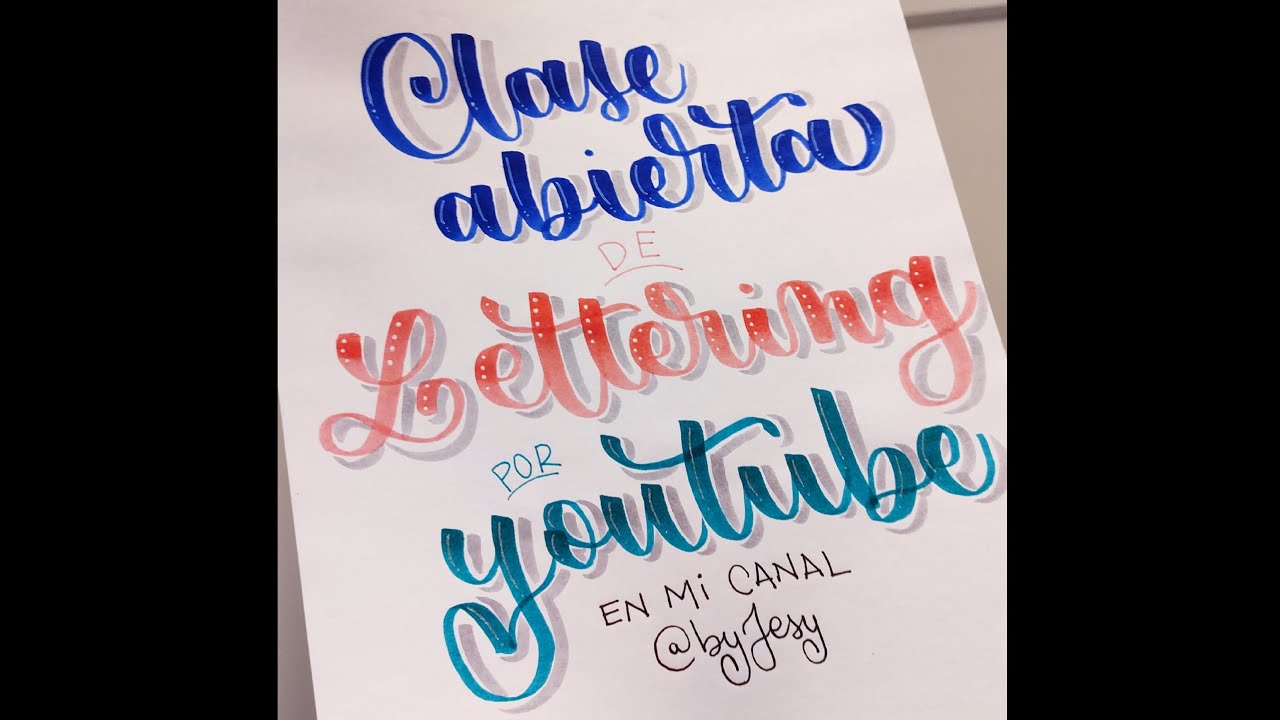 Clase Abierta de Lettering 1 - YouTube