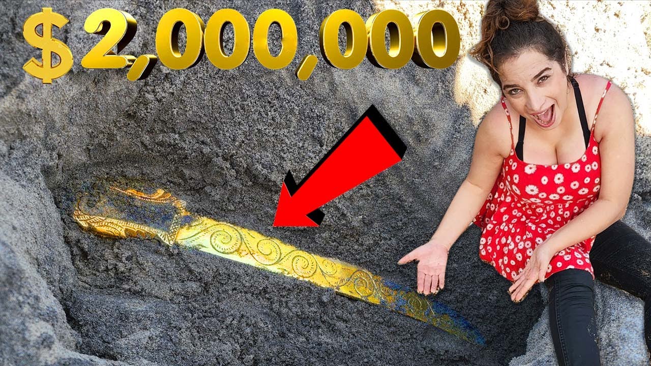 I FOUND GOLDEN KING SWORD WITH METAL DETECTOR - YouTube