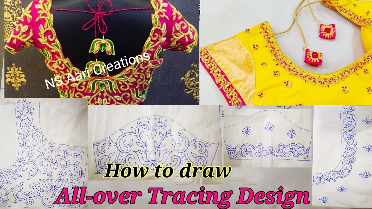 How to draw All over Tracing Design |Tracing Papers - YouTube