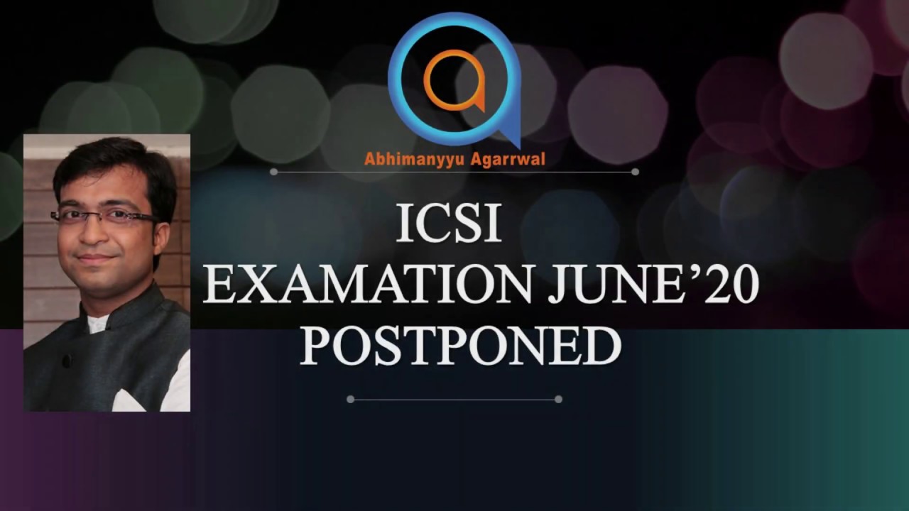 ICSI EXAMINATION ANNOUNCEMENT - YouTube