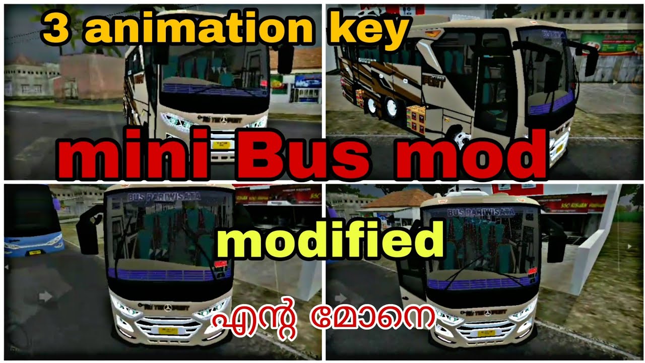 mini bus mod with 3 animation key. bus simulator Indonesia 👌👌 - YouTube