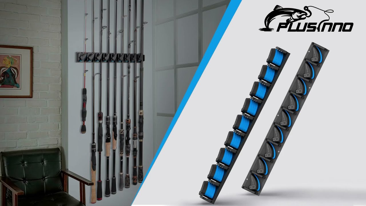 Plusinno Wall Mounted Fishing Rod Holder - YouTube