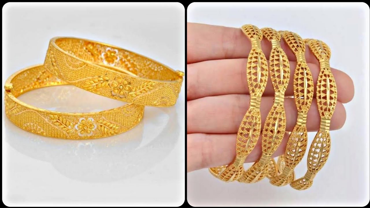 Most Beautiful 22k Gold Bangles designs For girls ideas 2020 Best ...