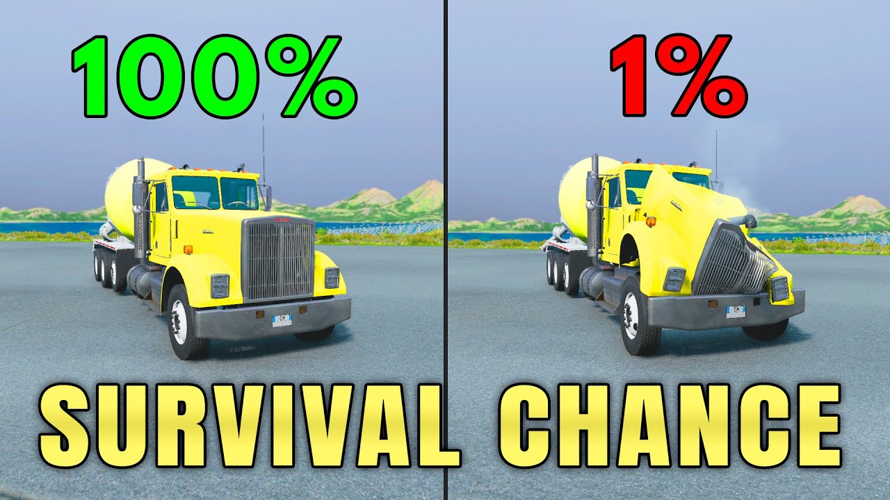 Realistic Survival Chance Crashes |With Dummies| #4 | BeamNG.drive ...